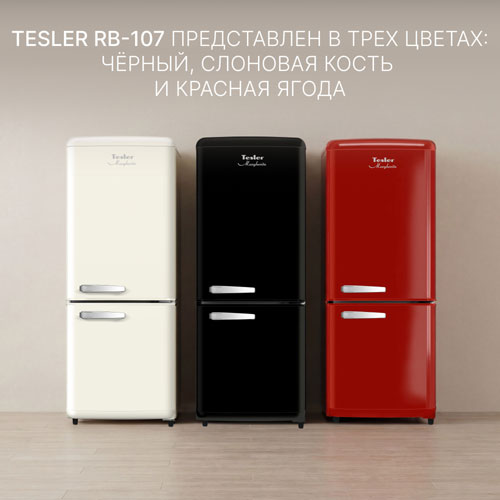 Двухкамерный холодильник Tesler RB-107 REDBERRY купить в Москве по ...
