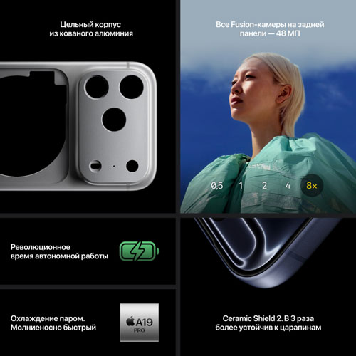 Смартфон Apple IPHONE 17 PRO 512GB SILVER esim купить в Москве по ...